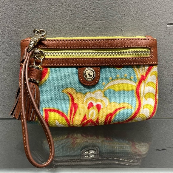 Spartina 449 | Bags | Spartina 449 Wristlet Paisley Bright Tropical ...